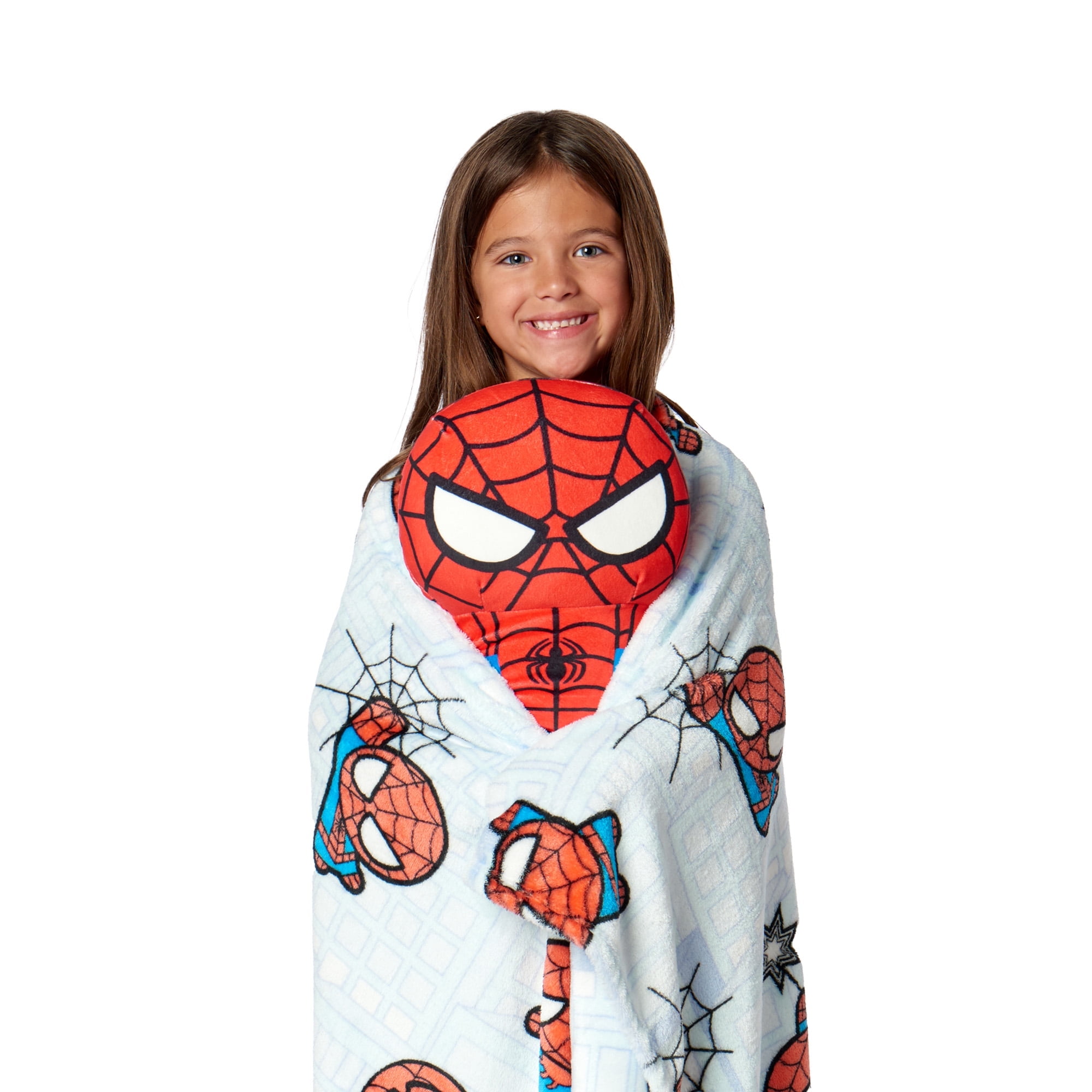 Marvel Spider-Man Swing With Me Silk Touch Throw Blanket and Plush ...