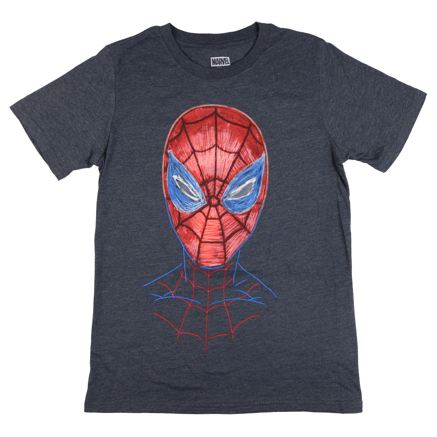 Marvel Spider-Man T-Shirt Boys' Graphic Superhero Face Short Sleeve Tee ...