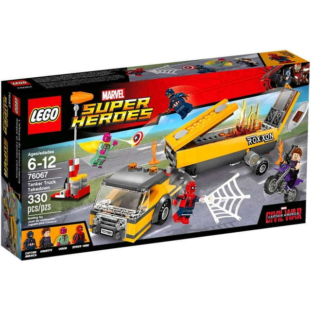 Free Shipping! Marvel Spider-Man Tanker Truck Takedown Set LEGO 76067 ...