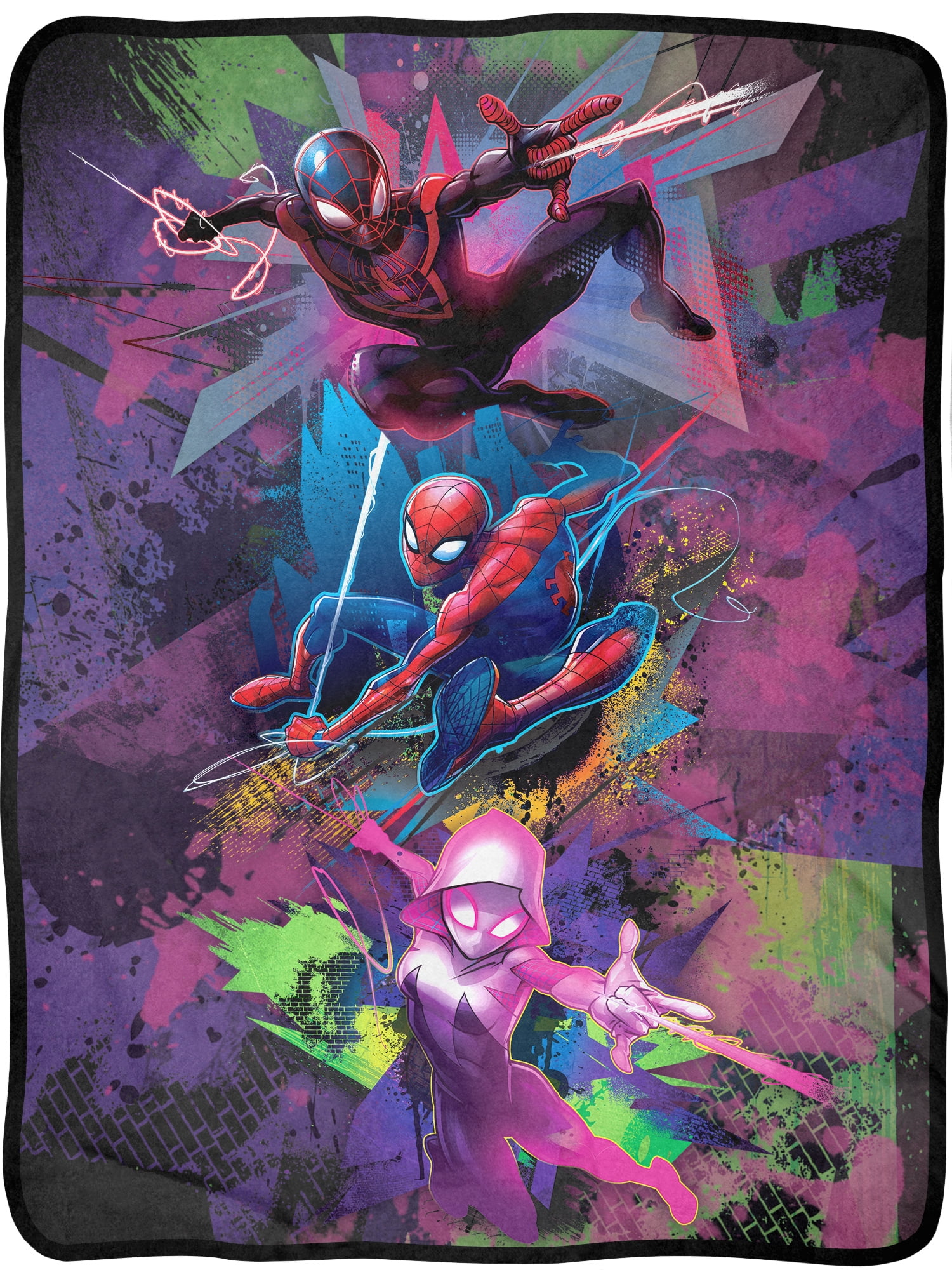 Marvel Spider-Man Throw Blanket - Into the Spider-Verse Mile Morales ...
