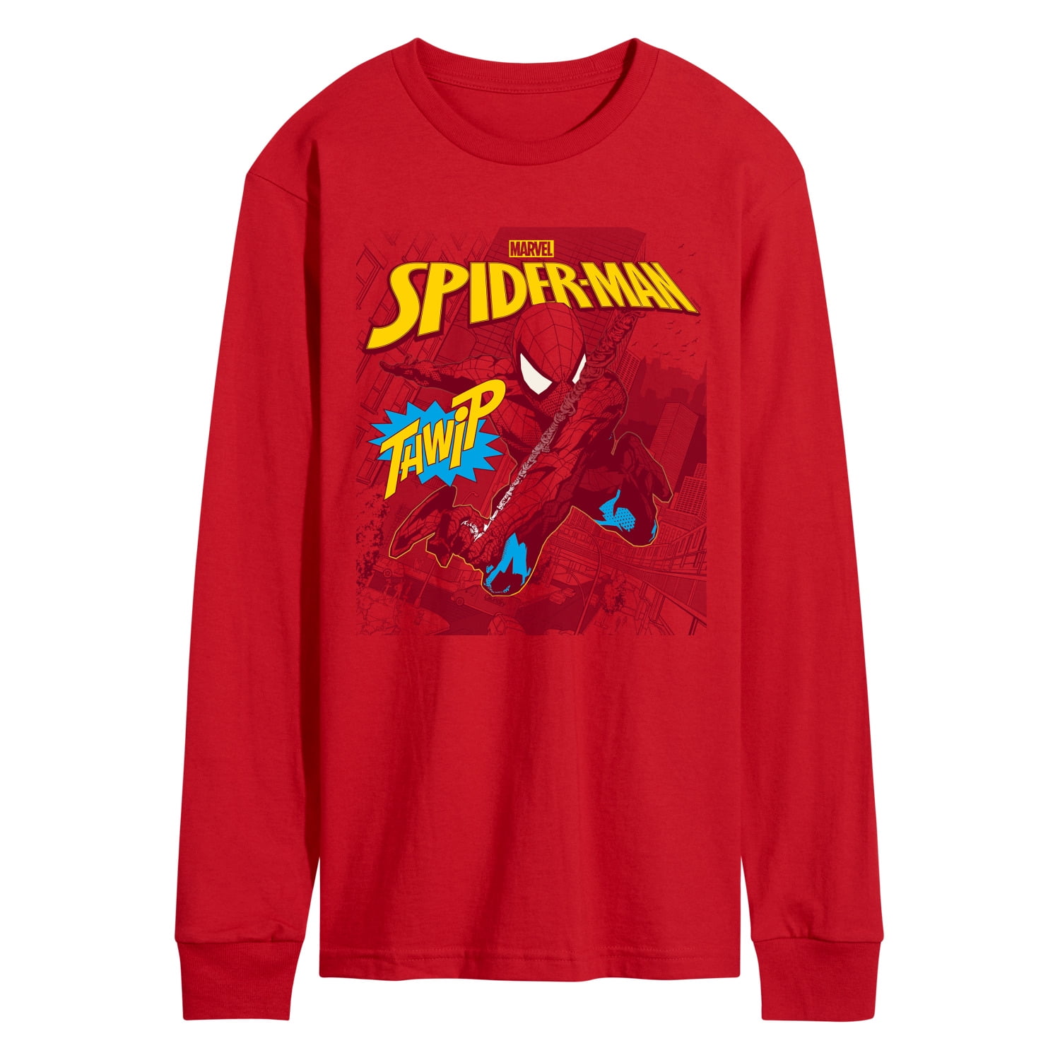 Marvel Spider-Man - Thwip Sound Effect - Men's Long Sleeve Graphic T ...