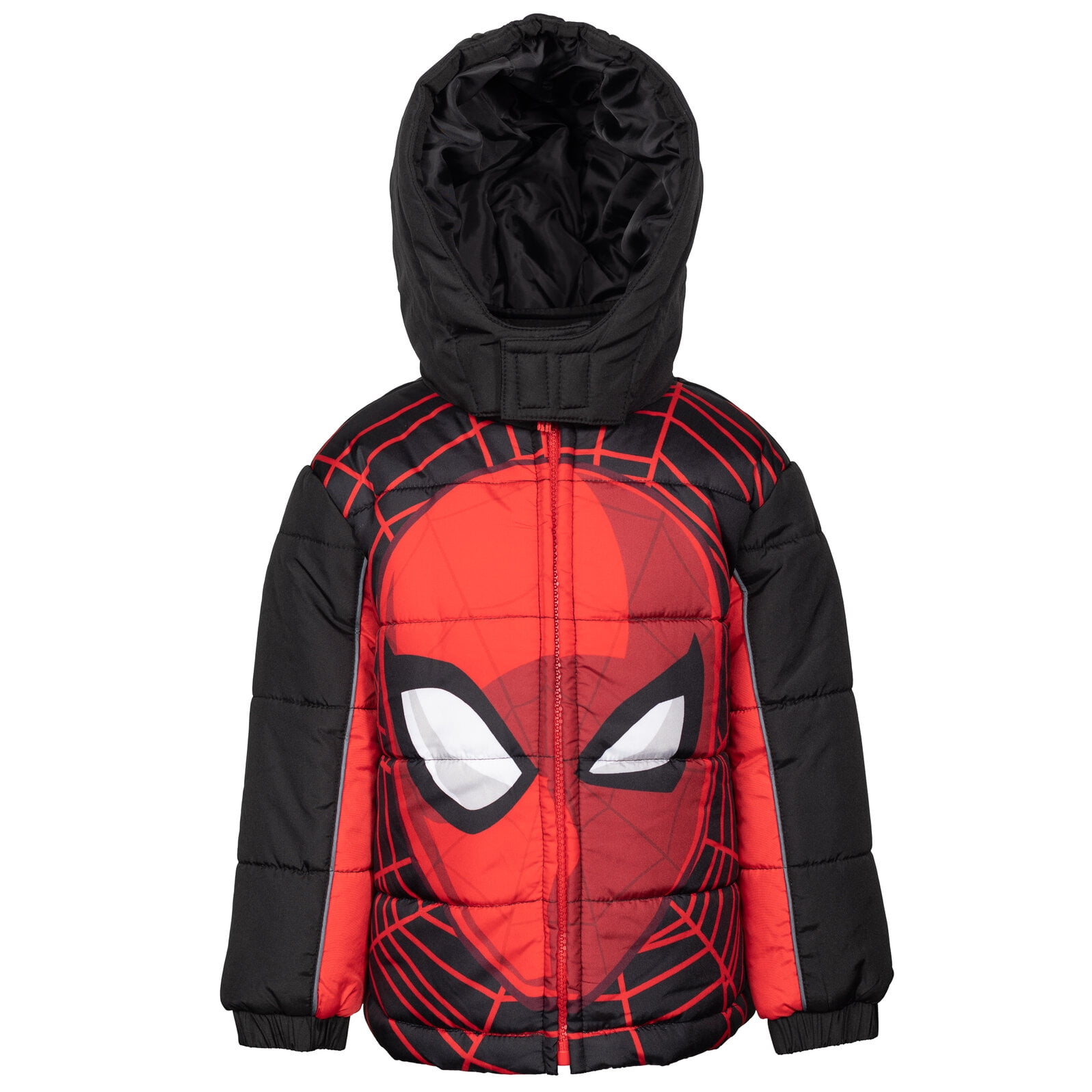 Marvel Spider-Man Hooded Puffer Jacket for Toddler Boys to Big Kids ...