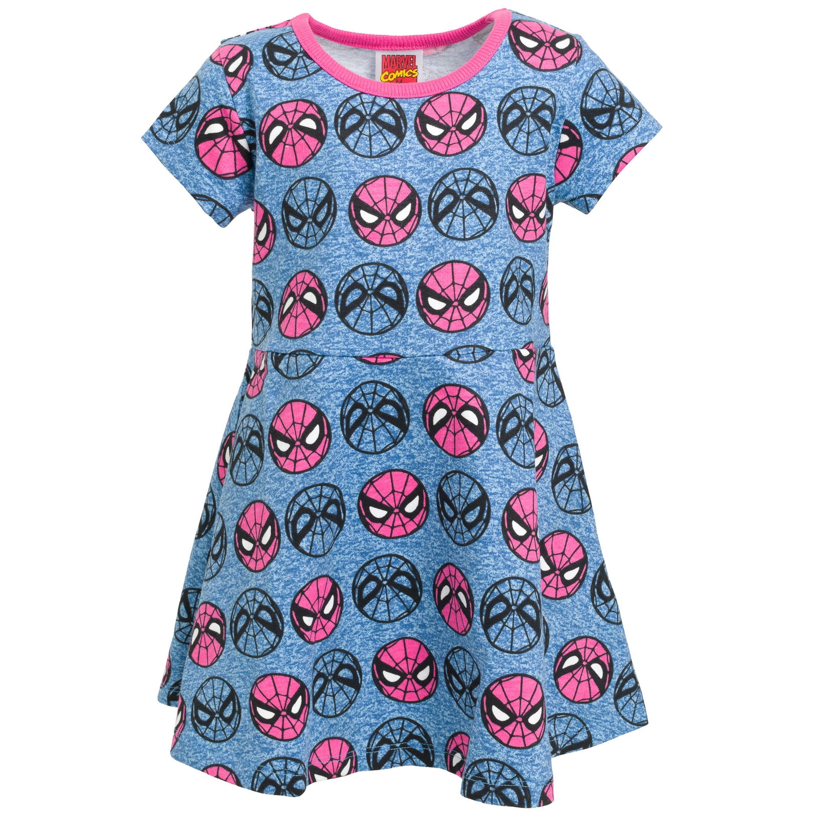 Marvel Spider-Man Outfit: Toddler Girls Skater Dress, Spidey Clothes ...