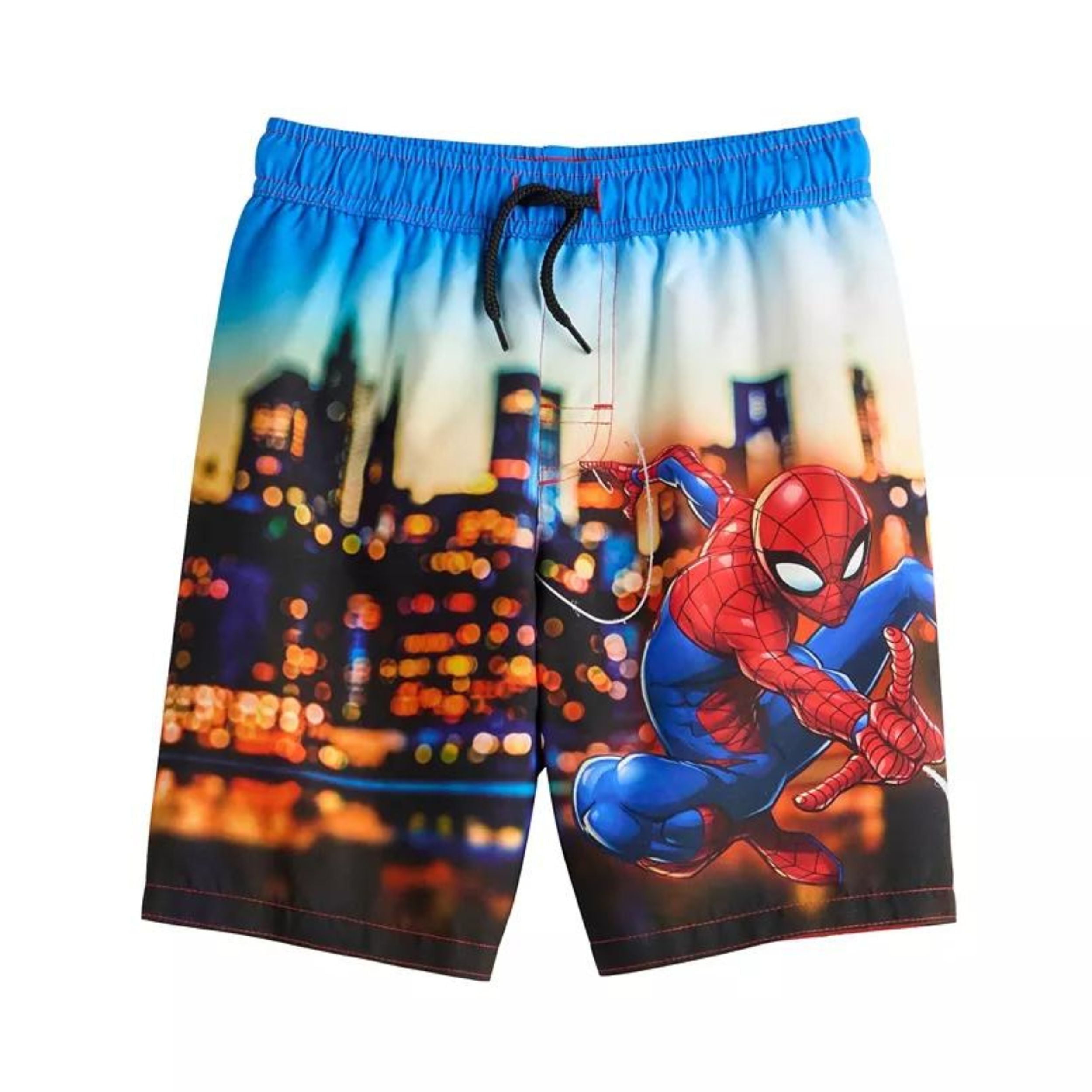 Marvel Spider-Man Trunks Swimwear Bottoms, Little Boys Size 12-14 ...