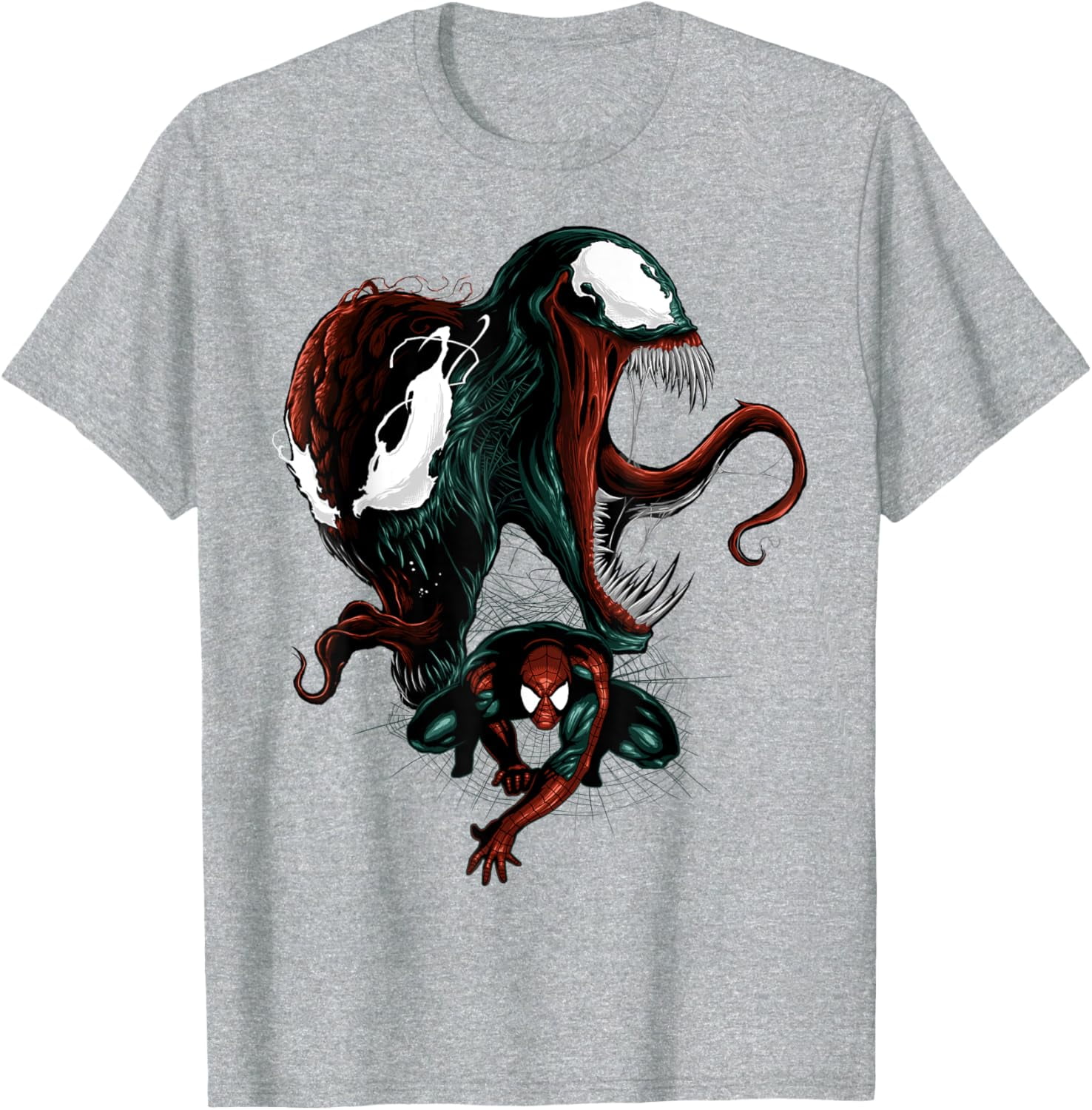 Marvel Spider-Man Venom and Carnage Split Portrait T-Shirt - Walmart.com