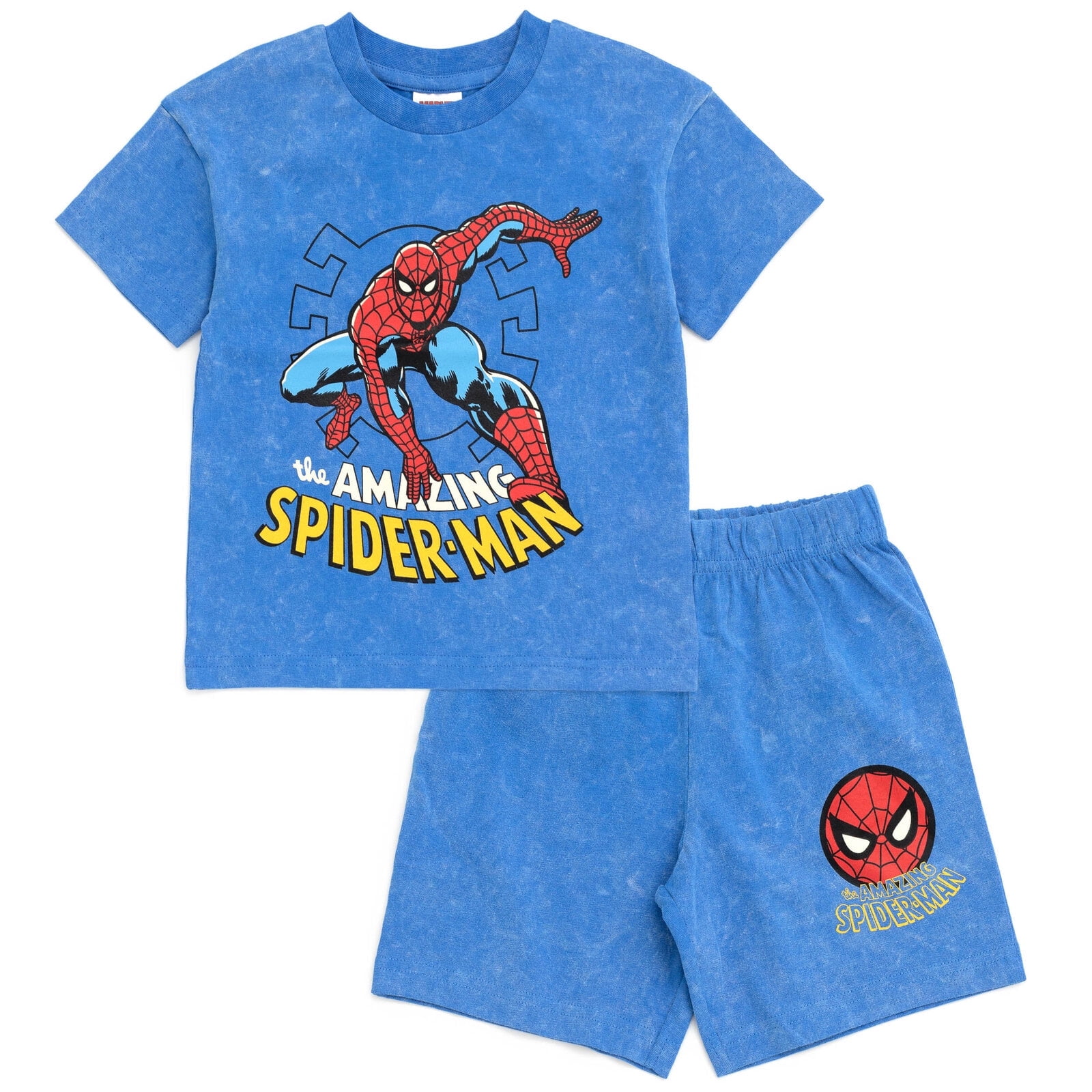 Marvel Spider-Man Vintage Drop Shoulder T-Shirt and Shorts Outfit Set ...