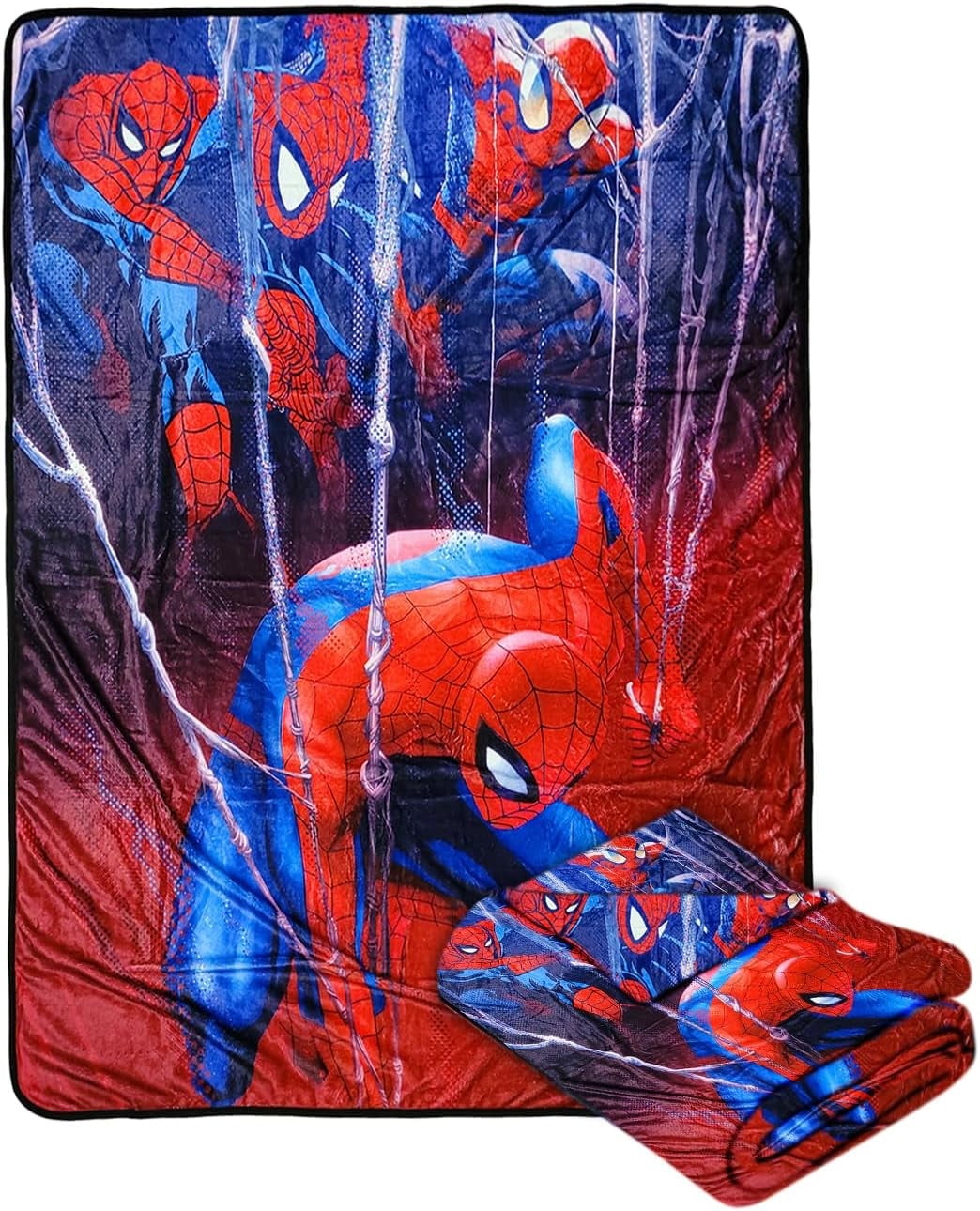 Marvel Spider-Man Web Fleece Throw Blanket | Measures 60 x 45 Inches ...
