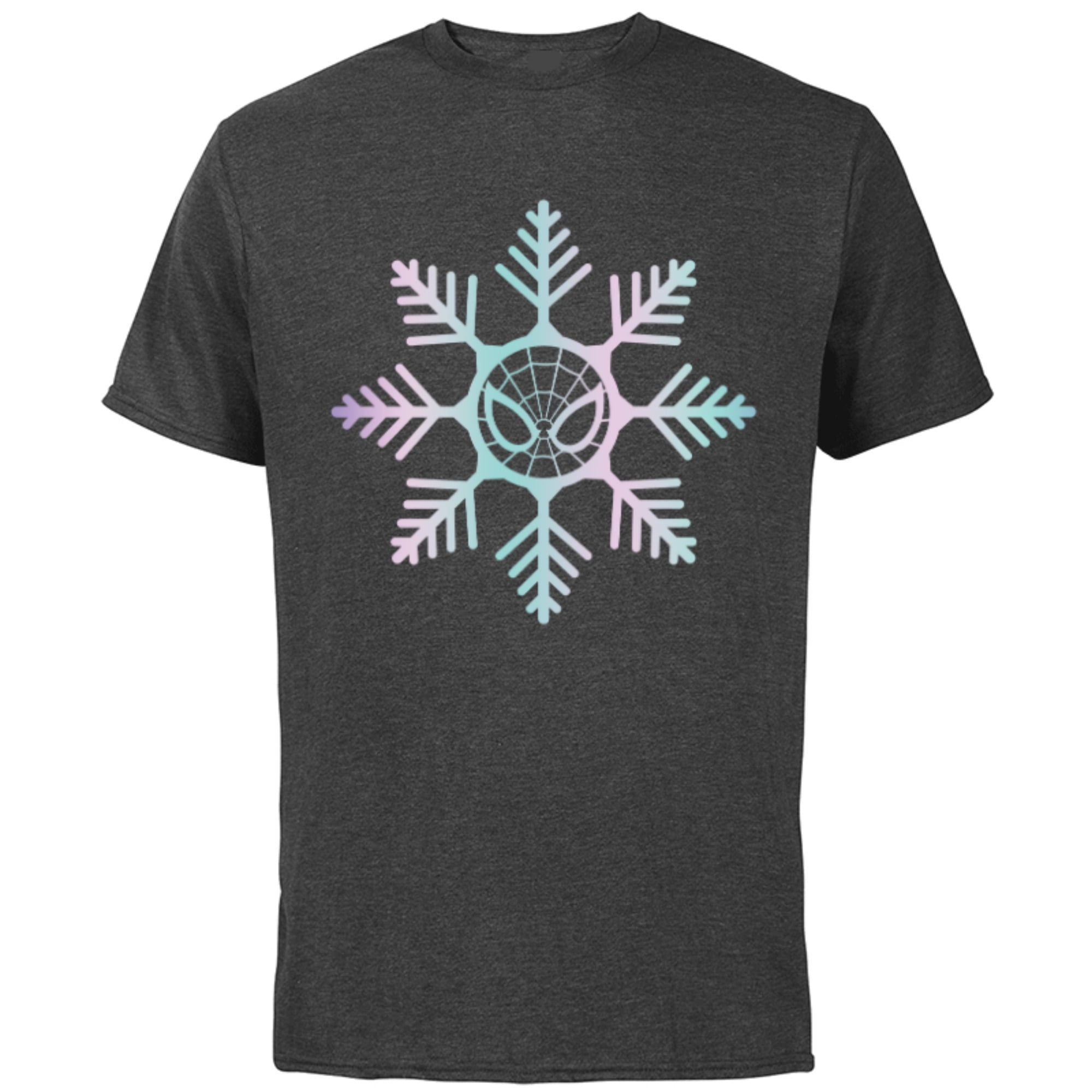 Marvel Spider-Man Winter Holiday Snowflake Logo - Short Sleeve Cotton T ...
