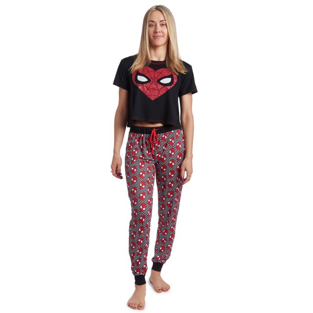 Marvel Spider-Man Womens Pajama Shirt and Pants Sleep Set Adult ...