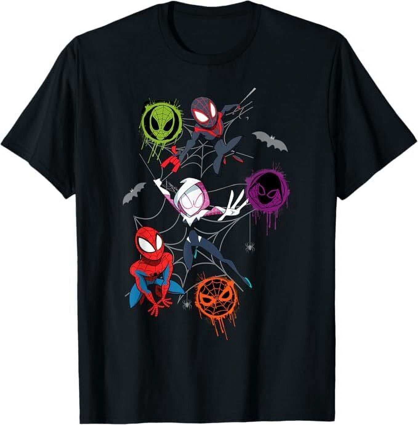 Marvel Spider-Man and Spider-Verse Pals Halloween Adventure T-hirt ...