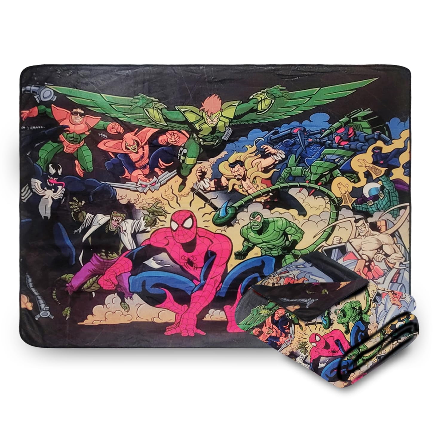 Bazillion Dreams Marvel Spider-Man and Villains Legends Fleece Softest ...