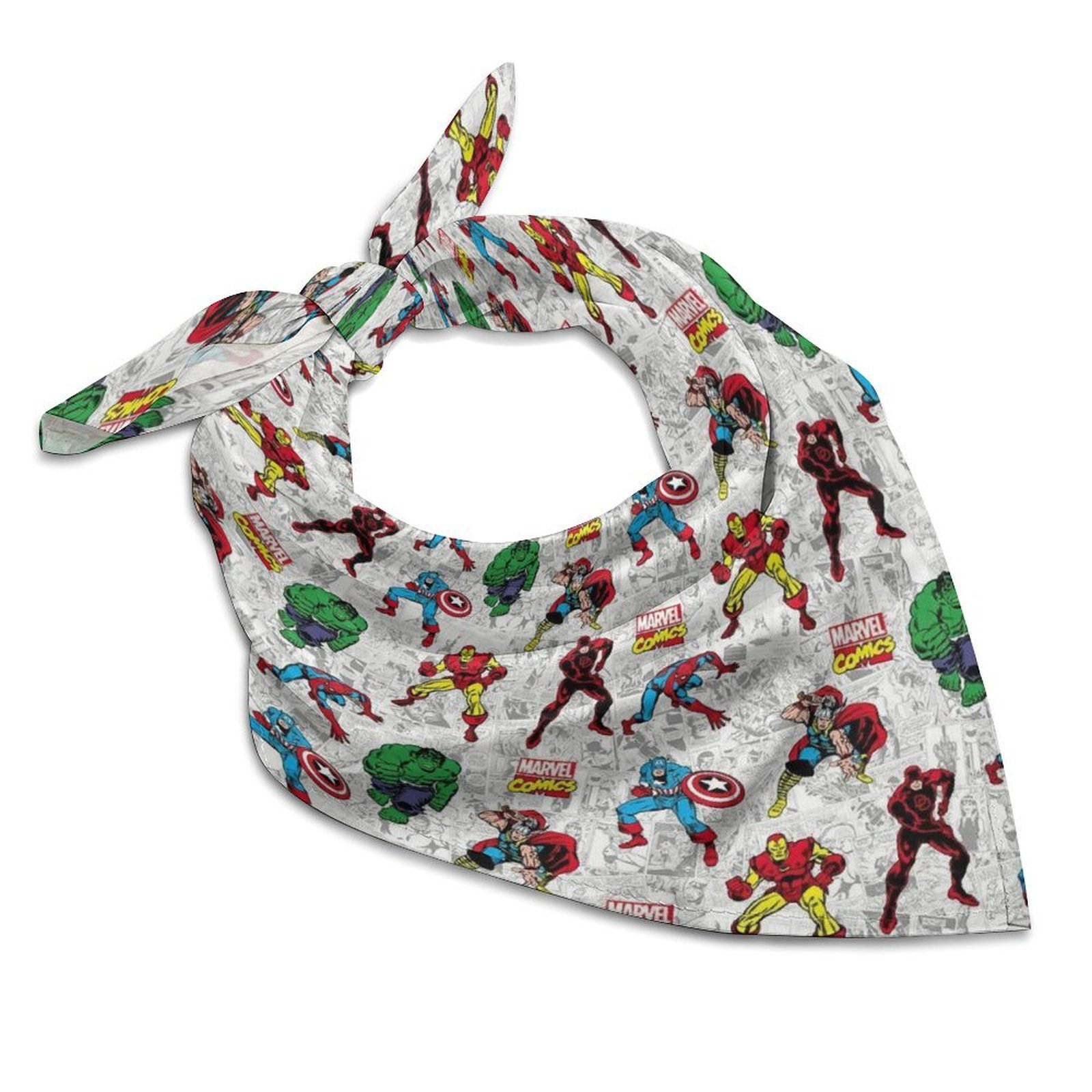 Marvel-Spider-Man015 Square Satin Head Scarf Hair Scarves Silk-like ...