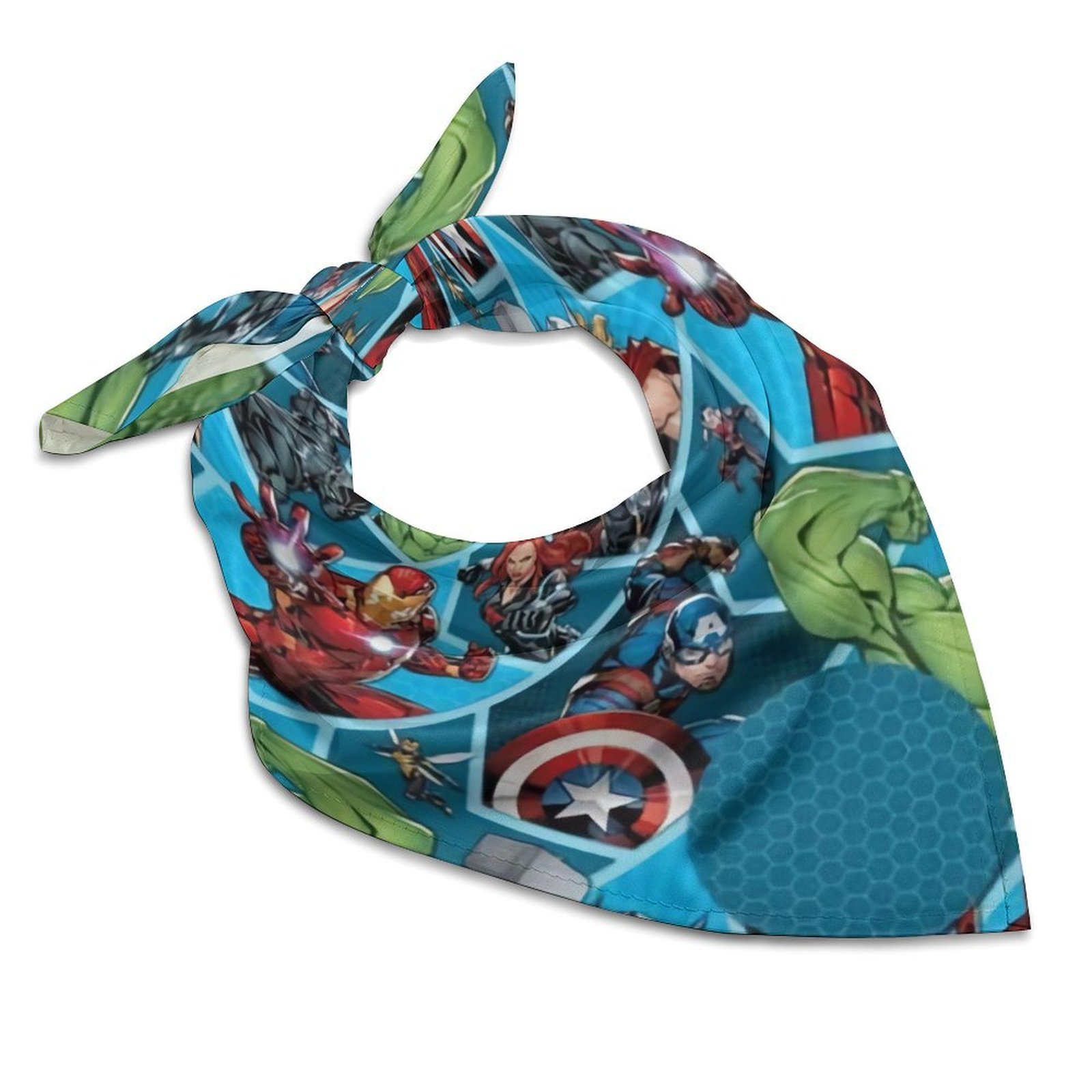 Marvel-Spider-Man587 Square Satin Head Scarf Hair Scarves Silk-like ...