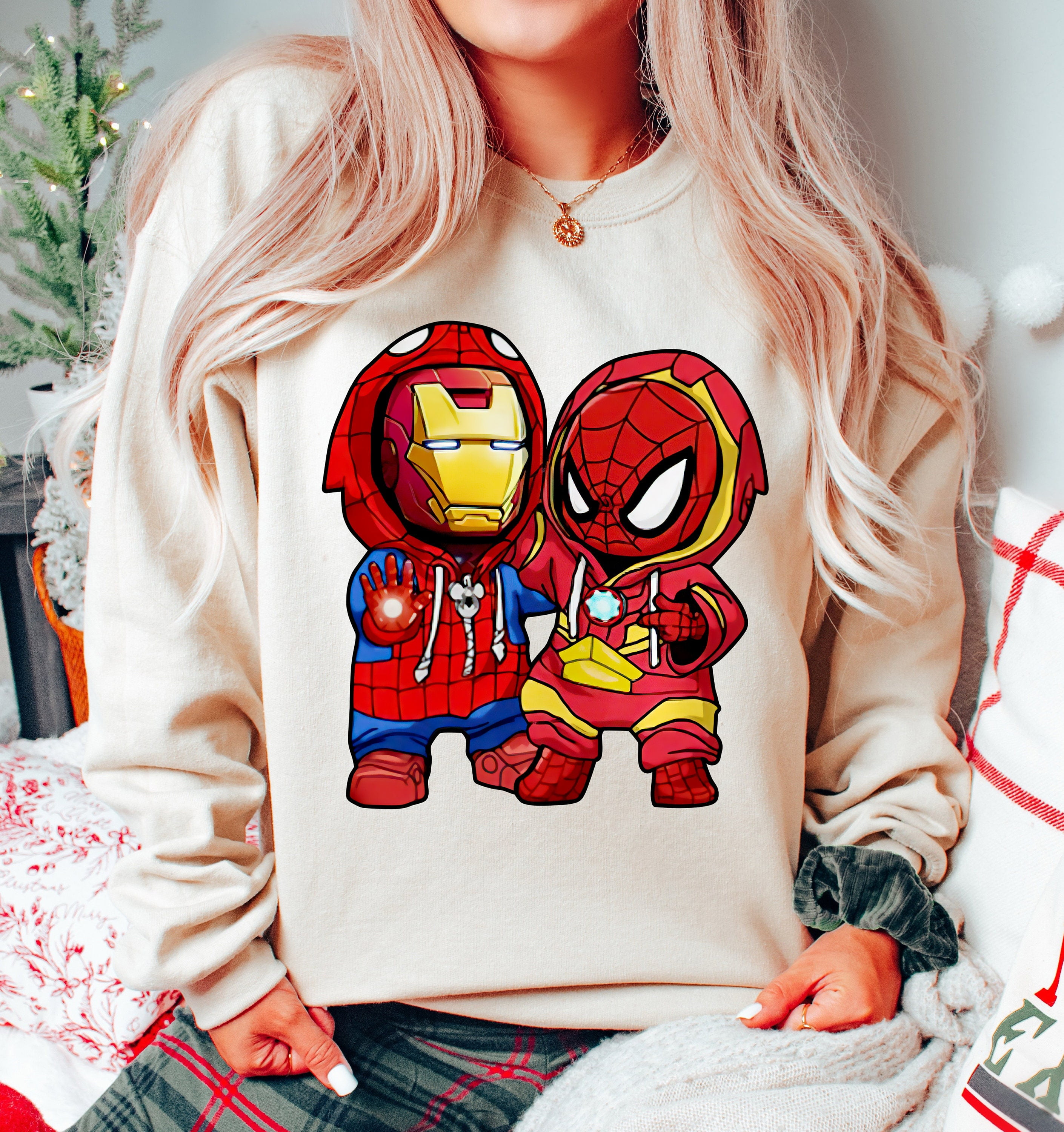 Marvel Spider-man And Iron Man Cosplay Friends Costume T-shirt, Marvel ...