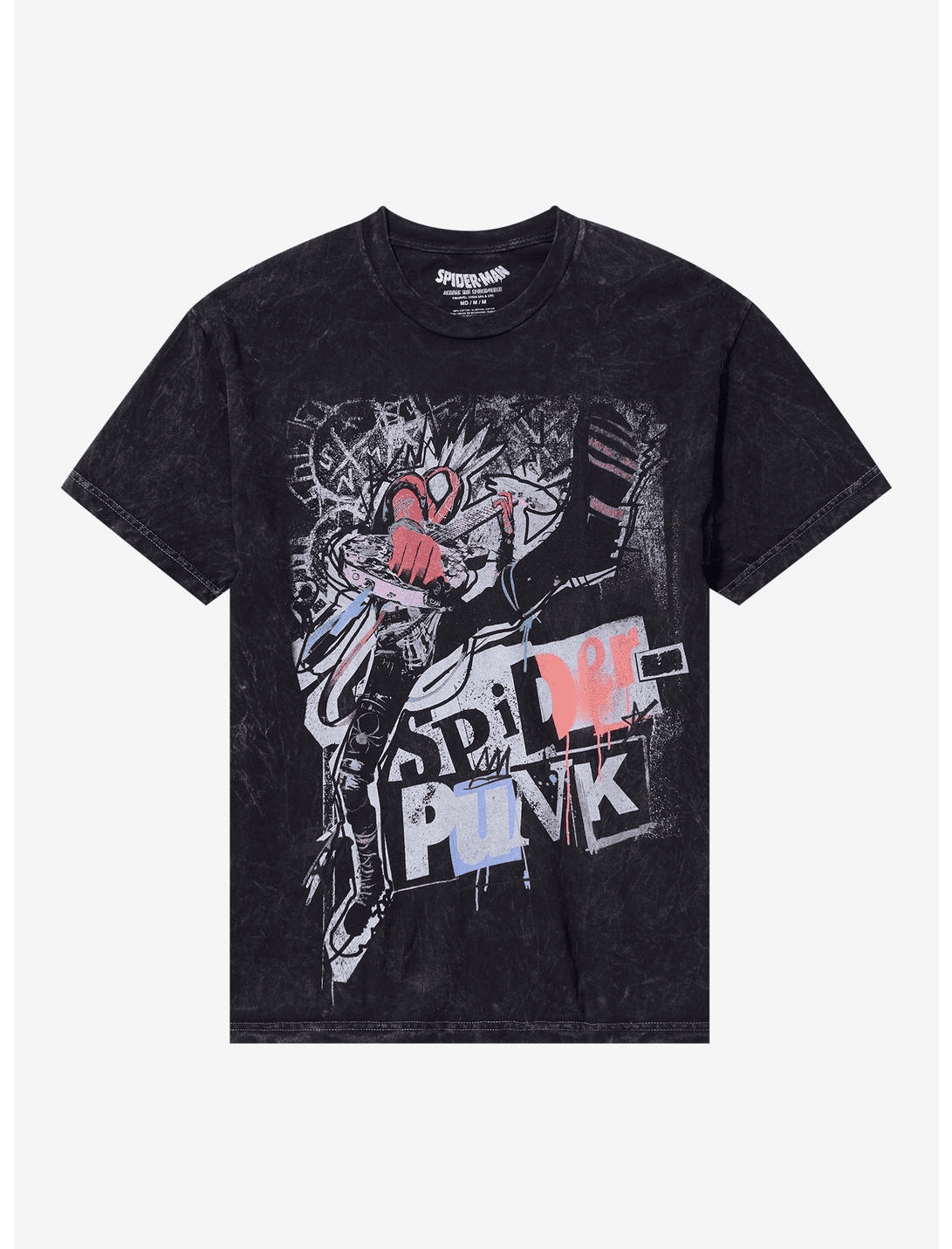 Marvel SpiderMan Across The Spider Verse Spider Punk Mineral Wash ...