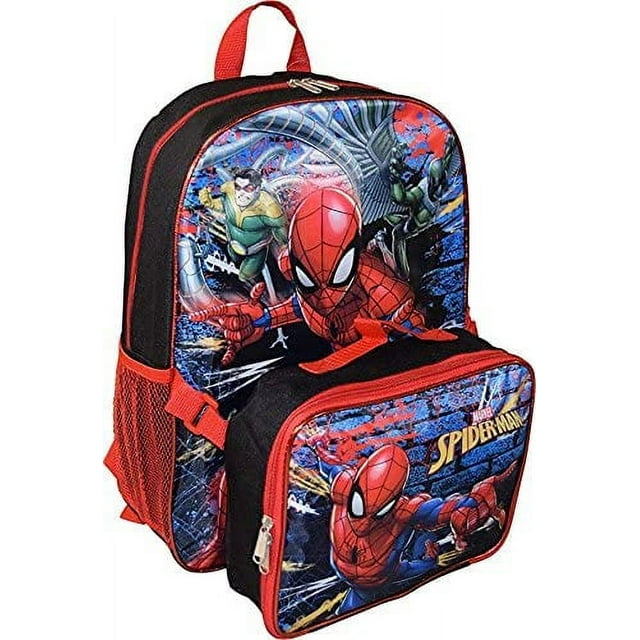 Marvel Spiderman 16" Backpack With Detachable Lunch Box - Walmart.com