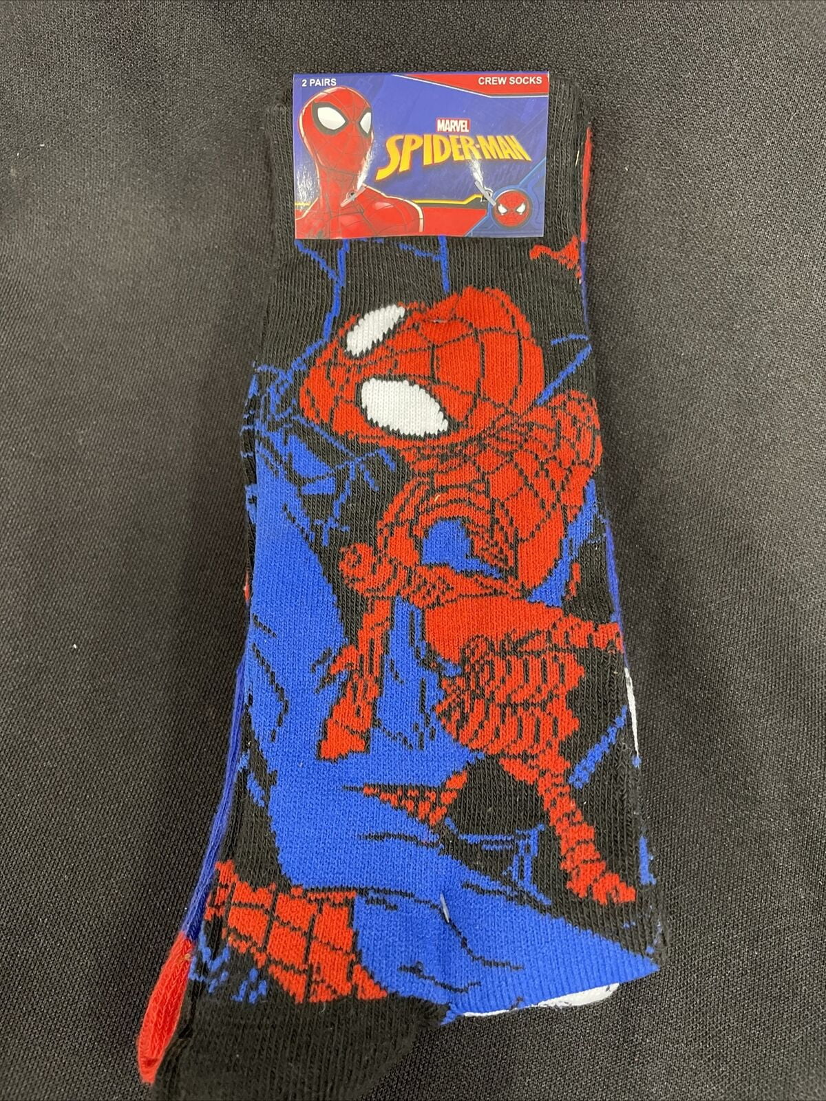 Marvel Spiderman Action & Logo 2 Pack Men’s Socks Size 6-12 - Walmart.com