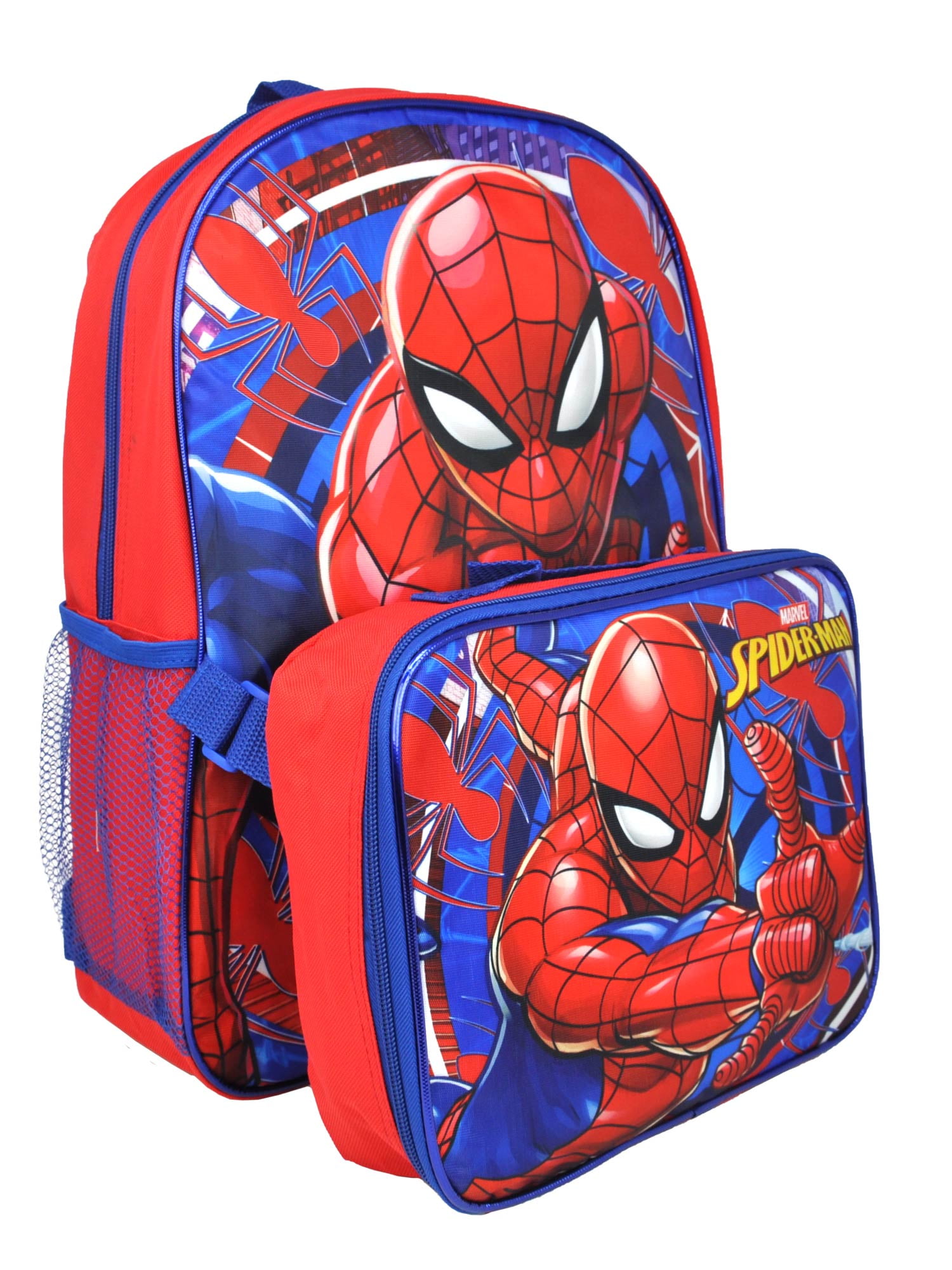 "Marvel Spider-Man 16"" Kids Backpack with Detachable Lunch Bag ...