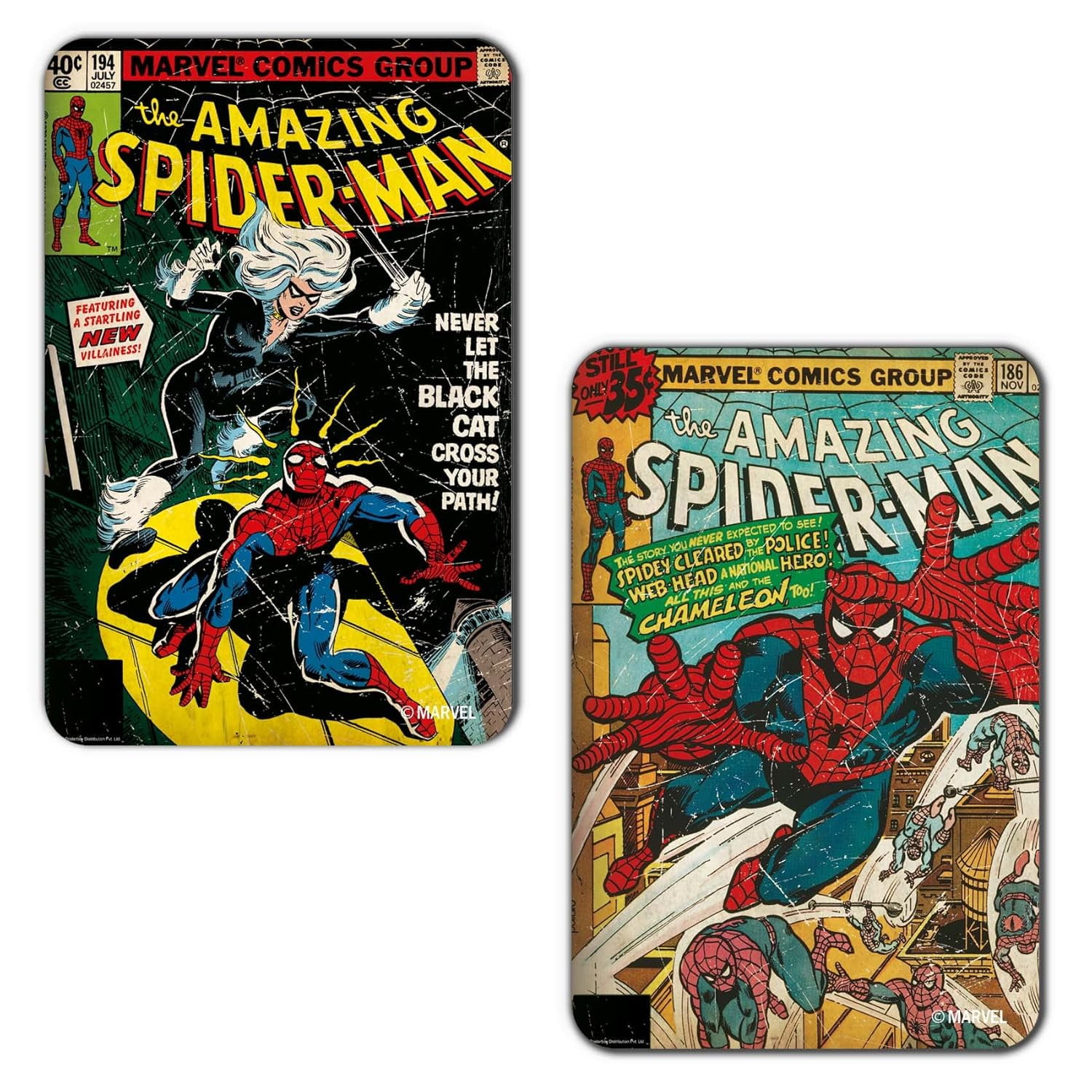Marvel Spiderman Black Cat Rectangular MDF Fridge Magnet 75 cm x 10 cm Set of 2 - Walmart.com