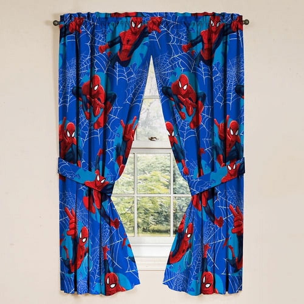Marvel Spiderman Boys Bedroom Curtains, 42” x 63” (2 Panels) - Walmart.com