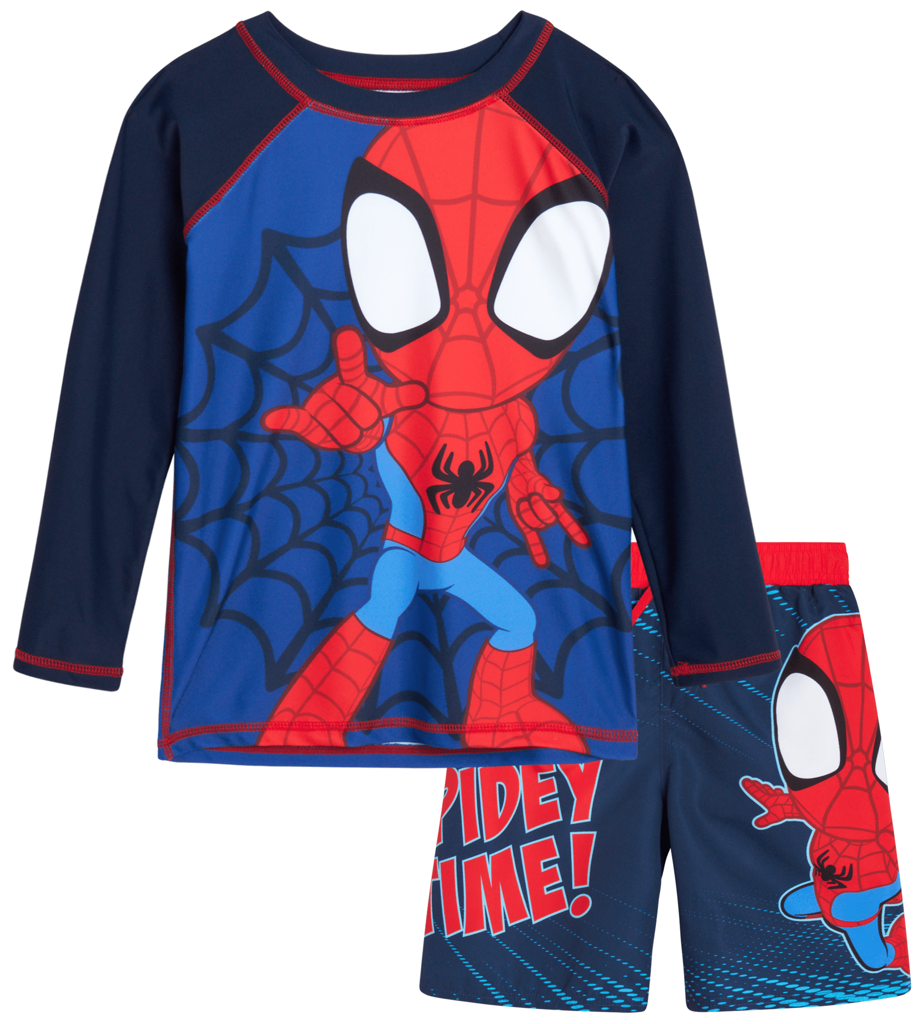 Marvel Spiderman Boys’ Rash Guard Set – Spider-Man Kids’ UPF 50+ Swim ...