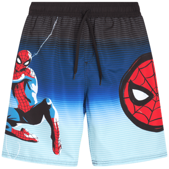 Marvel Avengers Spiderman Boys’ Quick Dry Swim Trunks, UPF 50 ...