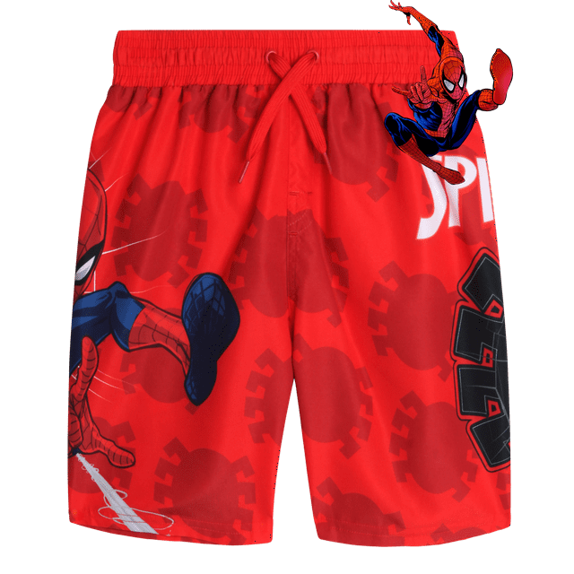 Marvel Spiderman Boys’ Swim Trunks – Spider-Man Swimsuit – UPF 50 ...