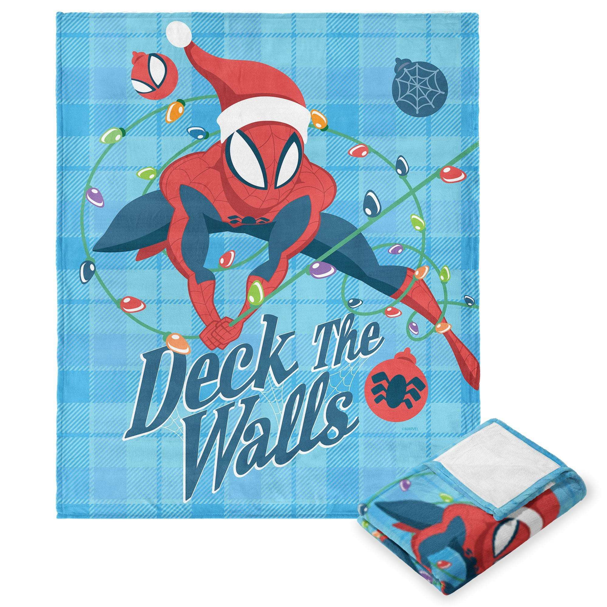 Marvel Spiderman Holiday Plaid Kids Silk Touch Throw Blanket - Walmart.com