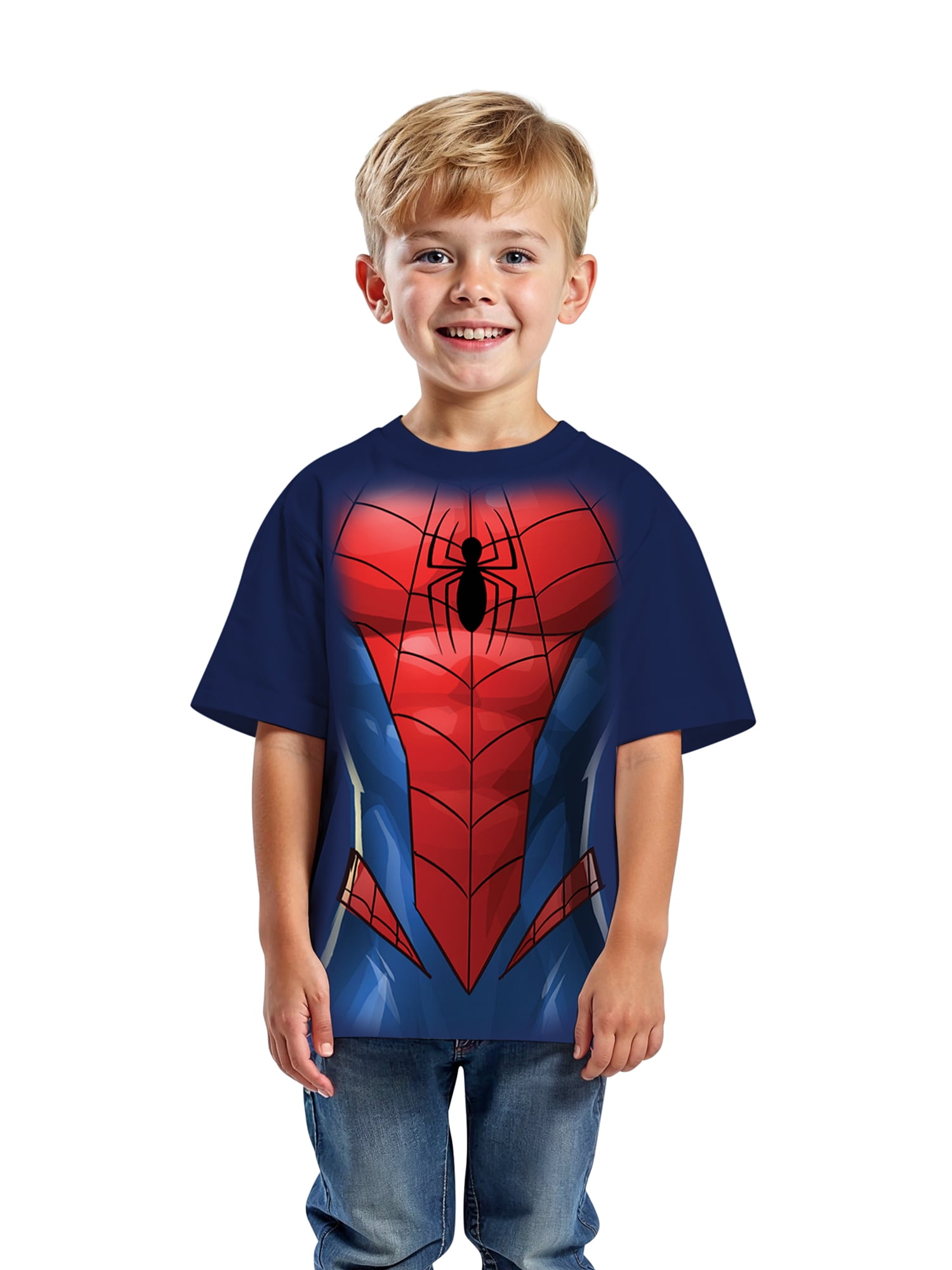 Marvel Spider-Man Boys Short Sleeve I Am Spidey Graphic Costume T-Shirt ...