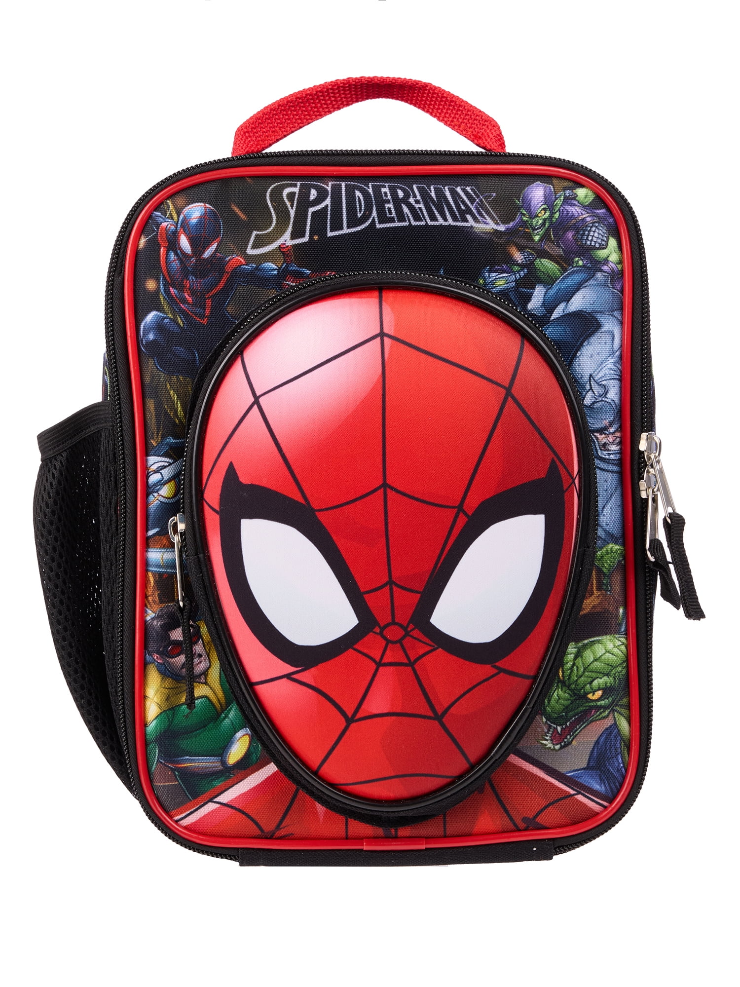 Marvel Spiderman Reusable Insulated Lunch Bag with Mesh Side Pocket ...