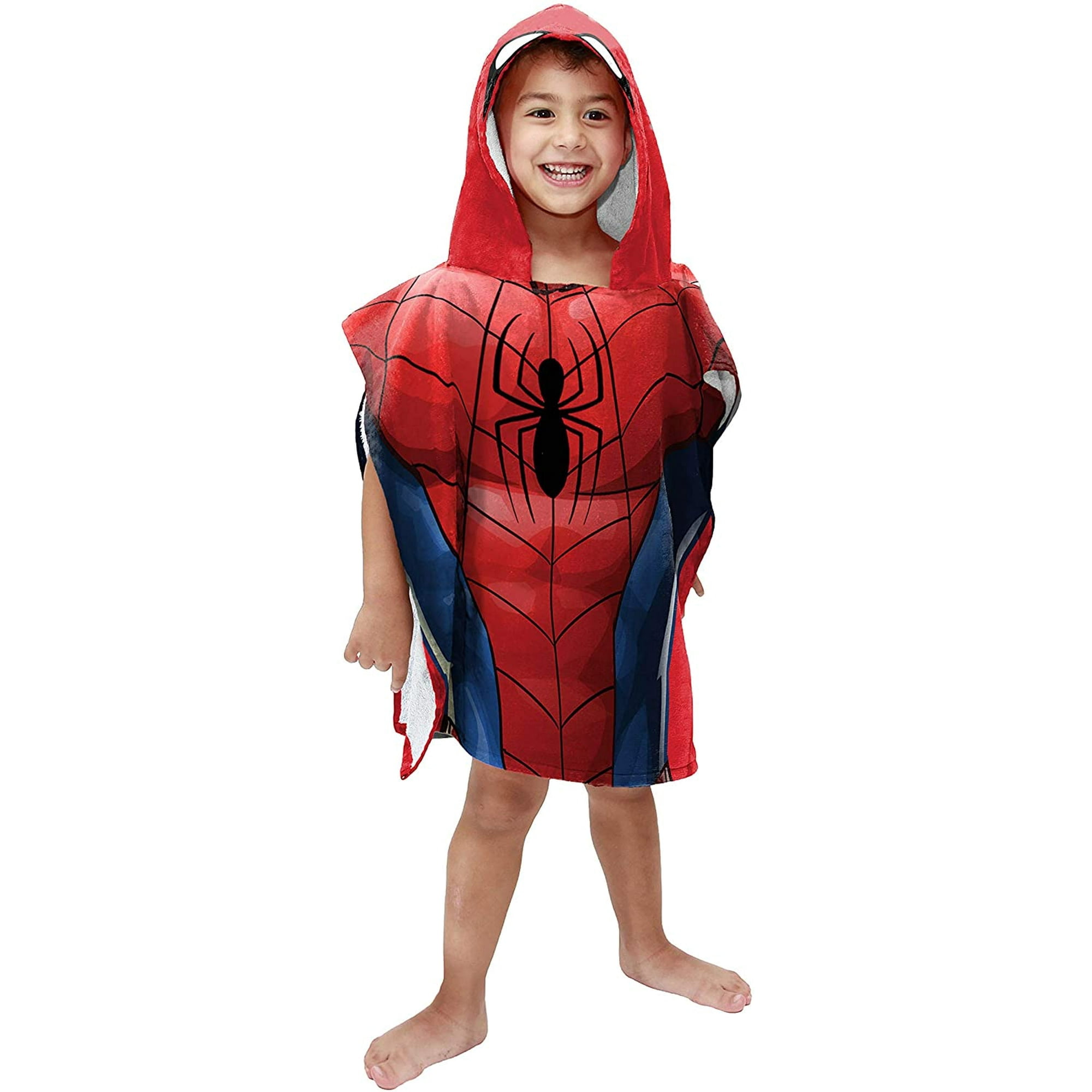 "Avengers Spiderman Kids Cotton Hooded Poncho for Bath/Pool/Beach 28 ...
