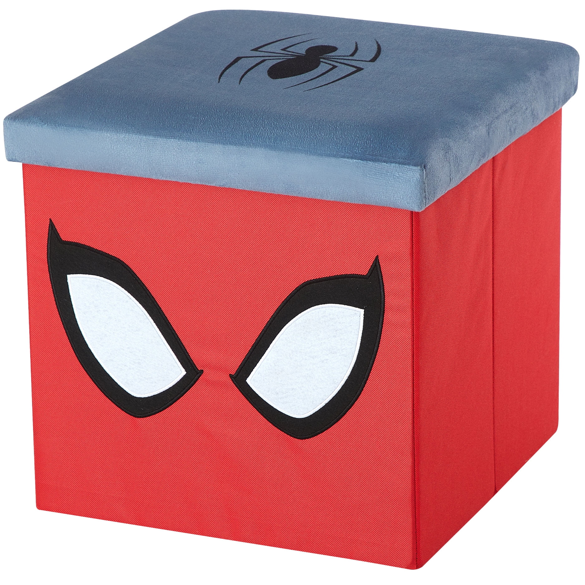 Marvel Spiderman Kids' Storage Ottoman, Red, 15" x 15" x 15" - Walmart.com