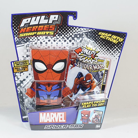 Marvel Spiderman SnapBot Pulp Heroes Pull Back - Walmart.com