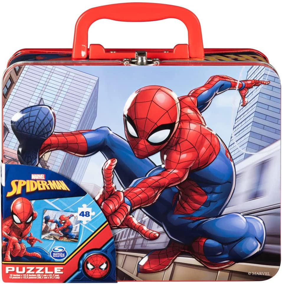 Marvel Kids Spiderman Spider Verse - Tin Lunch Box Gift with 48pcs ...