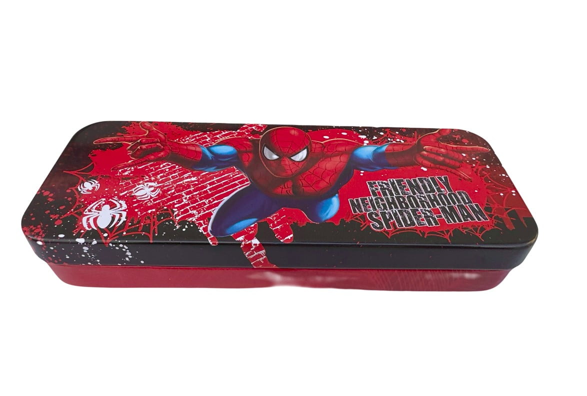 Marvel Spiderman Tin Pencil Case, Red & Black - Walmart.com