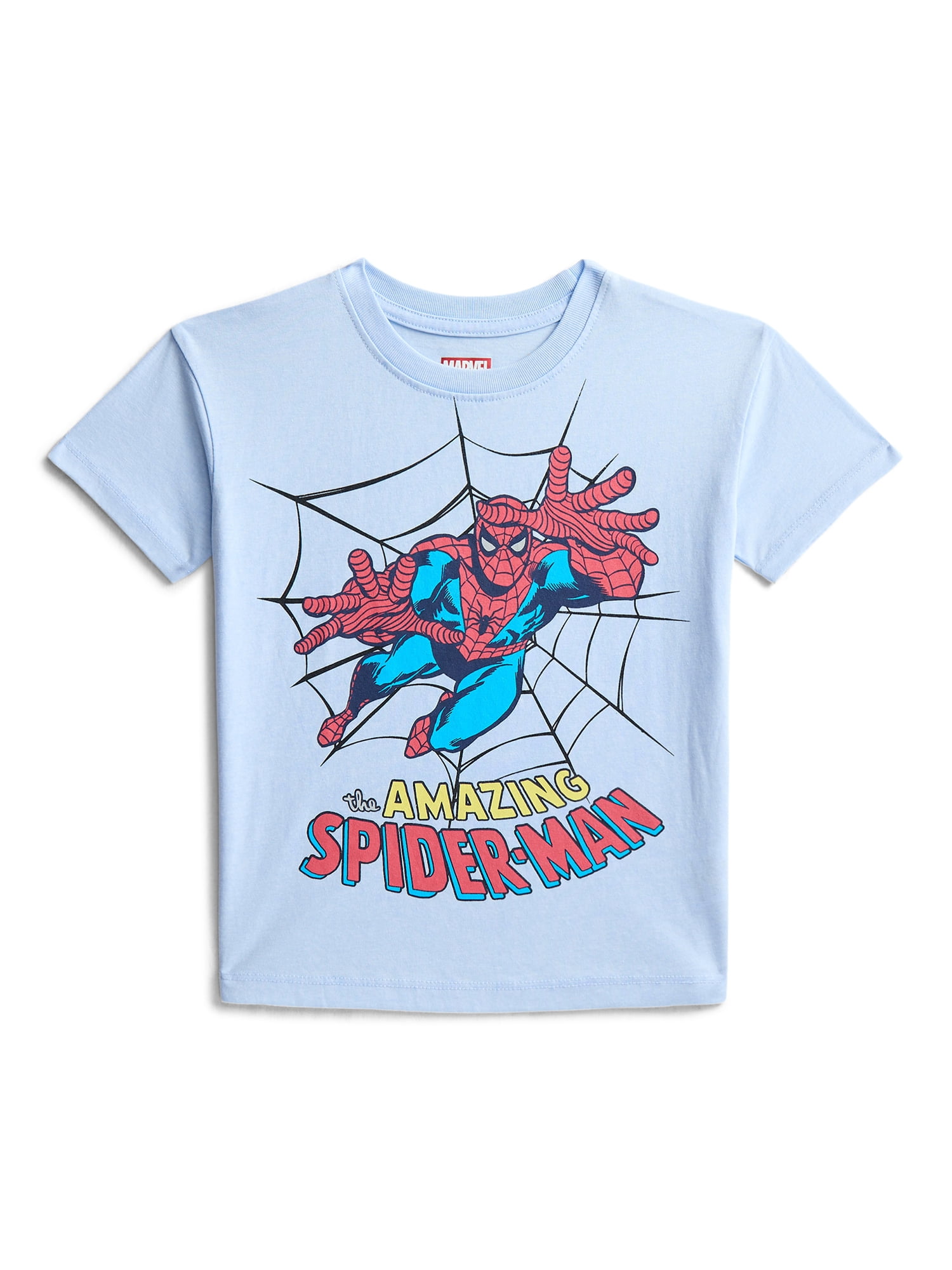 Marvel Spider-Man Toddler Short Sleeve Graphic Crewneck Tee, Sizes 12M ...