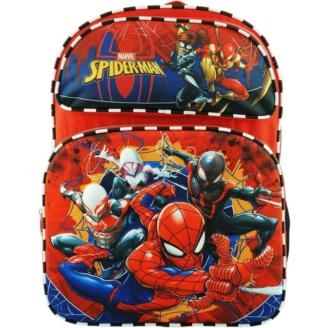 Marvel Spiderman backpack 16" with 3D EVA molded front pocket - Walmart.com