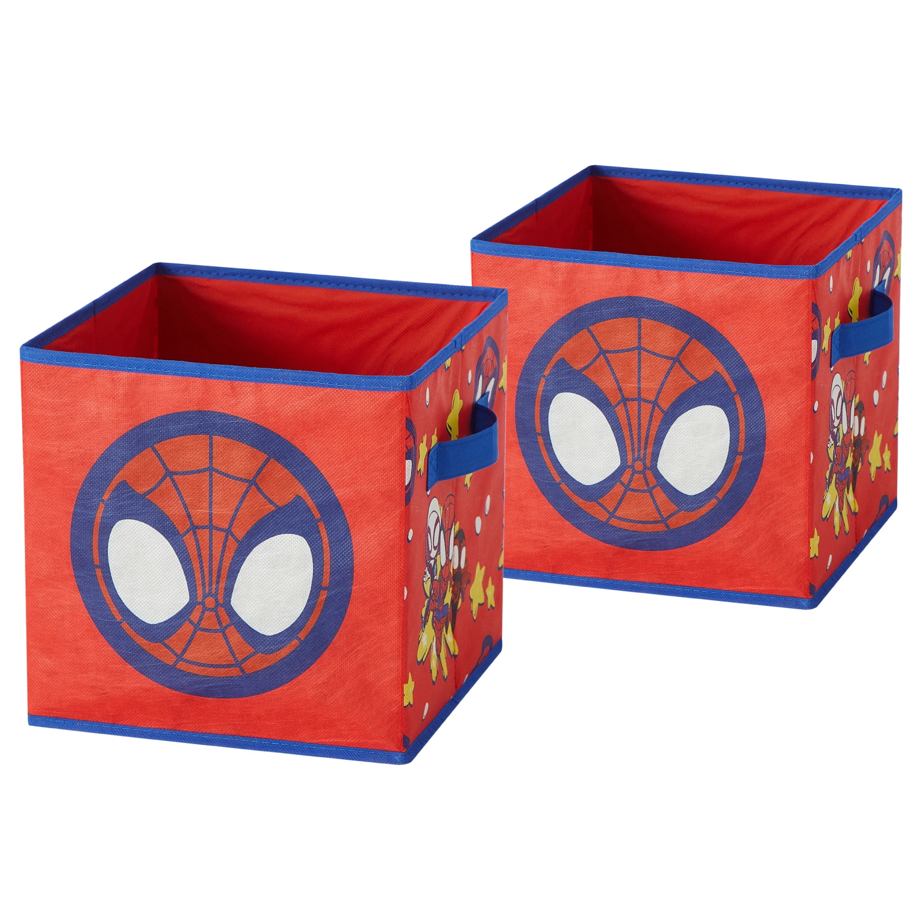 Spiderman Kids' 2-Pack Printed Toy Storage Cubes, 10" x 10" - Walmart.com