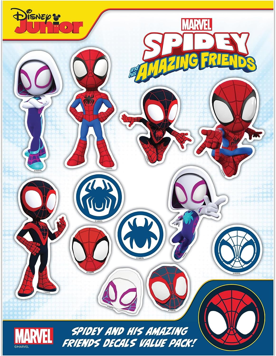 Wall Palz Spidey and His Amazing Friends Vinyl Decals, Set of 12 ...