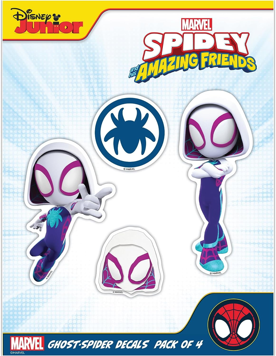 Marvel Spidey & Friends - Ghost-Spider & Miles Morales Decals Set of 4, Waterproof - Walmart.com