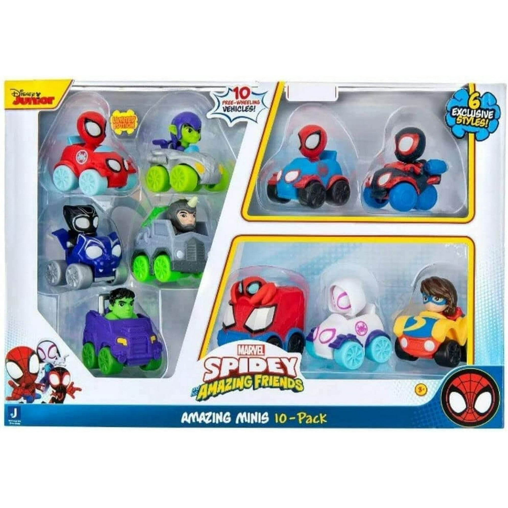 Marvel Spidey and His Amazing Friends Amazing Minis Vehicle, Multicolor ...