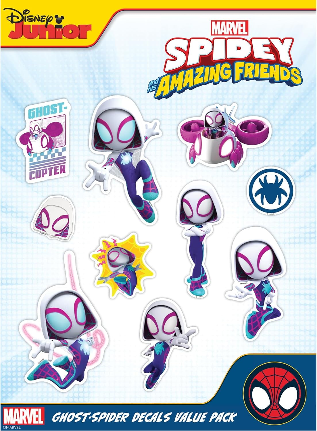 Marvel Spidey and His Amazing Friends Decals - Set of 10 Spider-Gwen ...