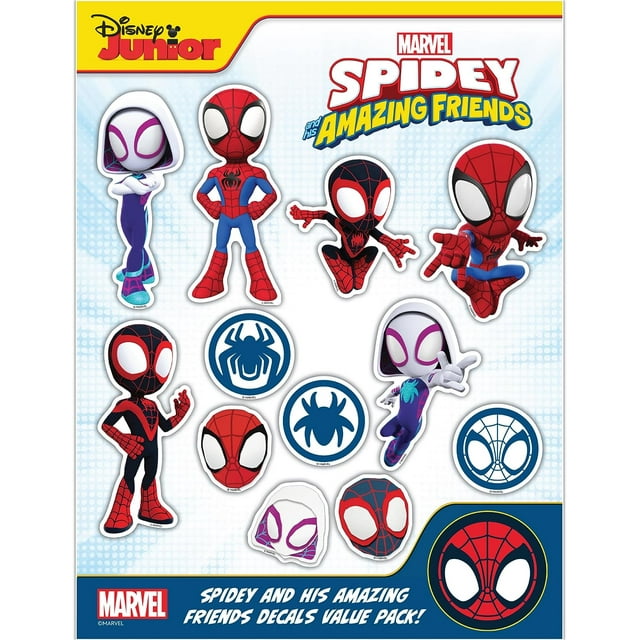 Marvel Spidey and His Amazing Friends Decals - Set of 12 Spidey, Spin ...