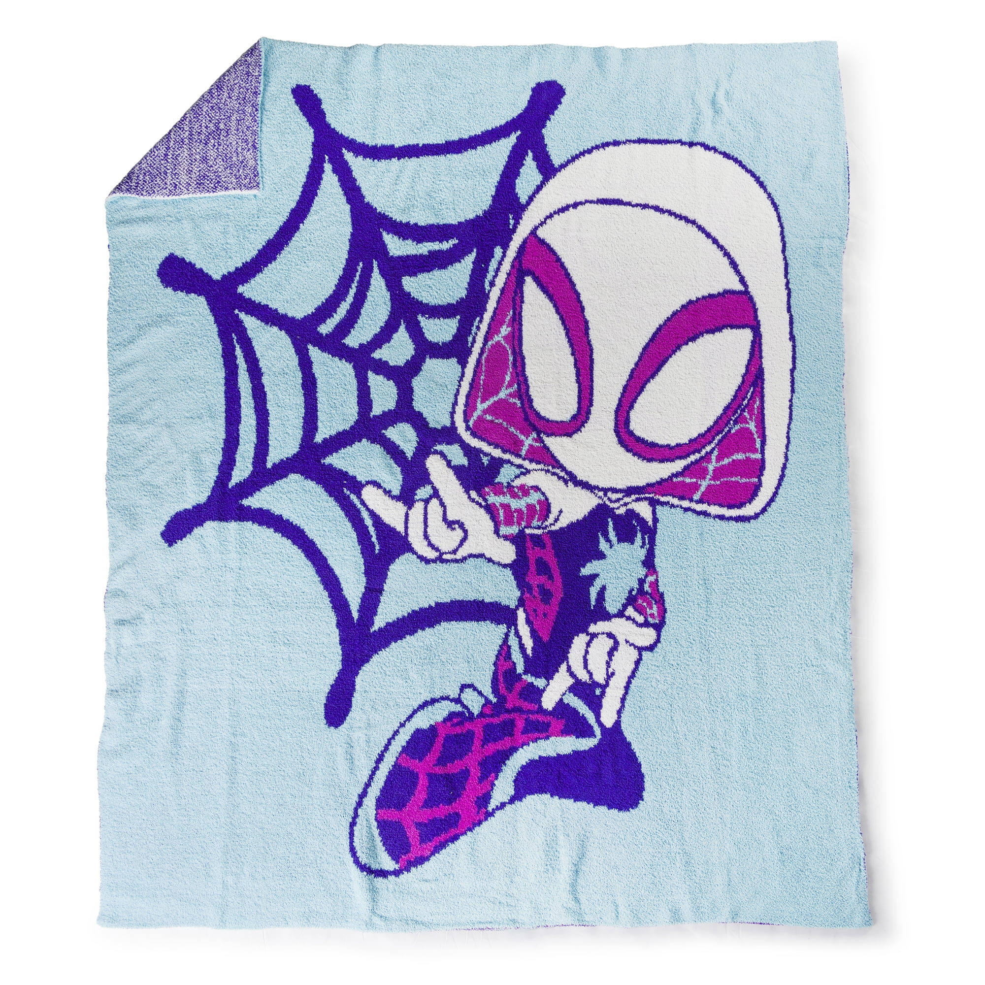 Marvel Spidey & His Amazing Friends Ghost Spider Feather Knit Throw ...