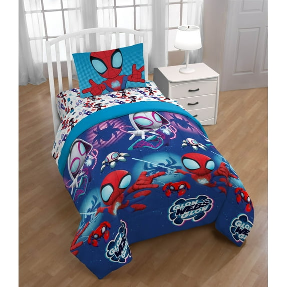 Marvel Spidey & His Amazing Friends Light Up The Night 4 Piece Twin ...