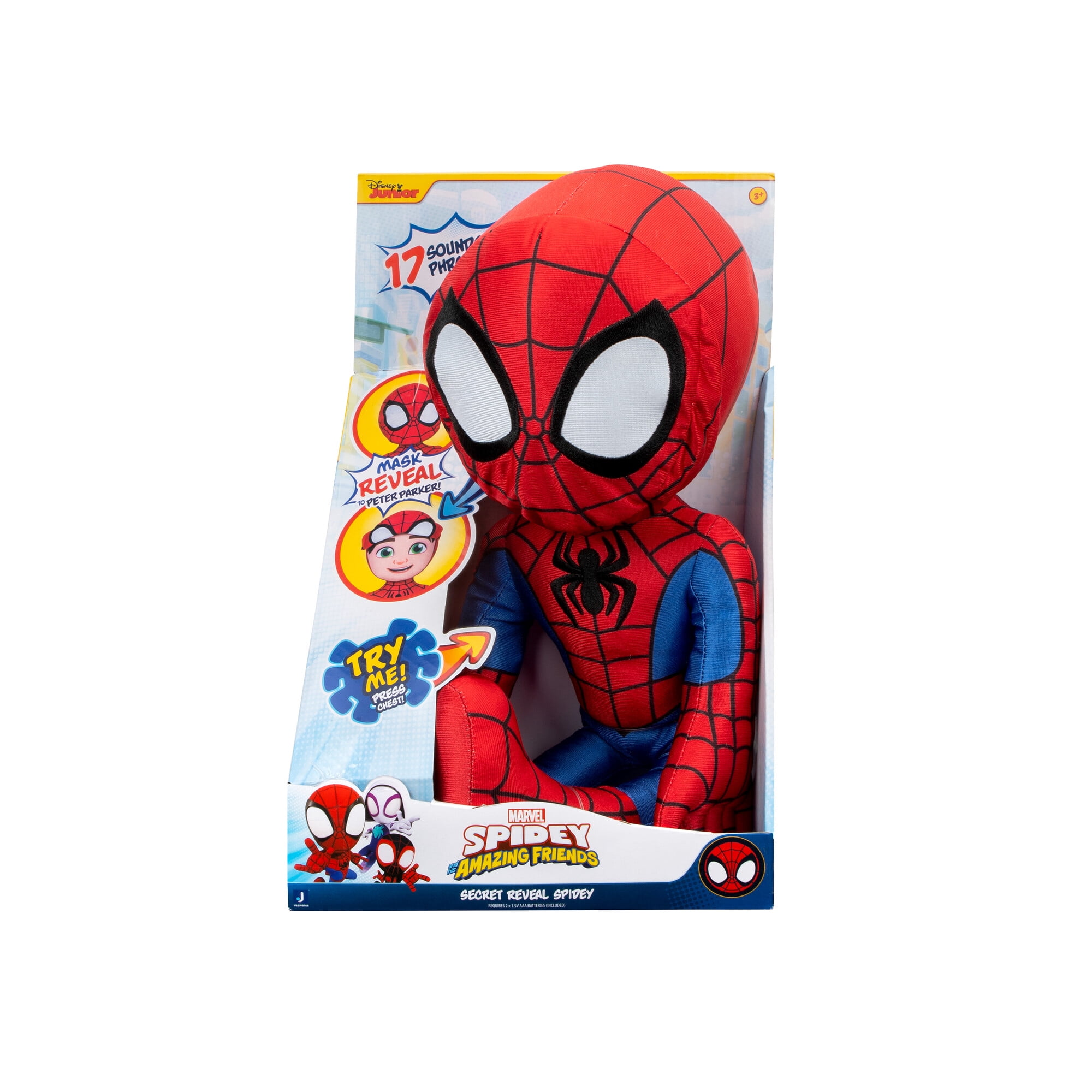 Marvel Spiderman Stuffed Animal Plushie Toy - Spidey & His Amazing ...