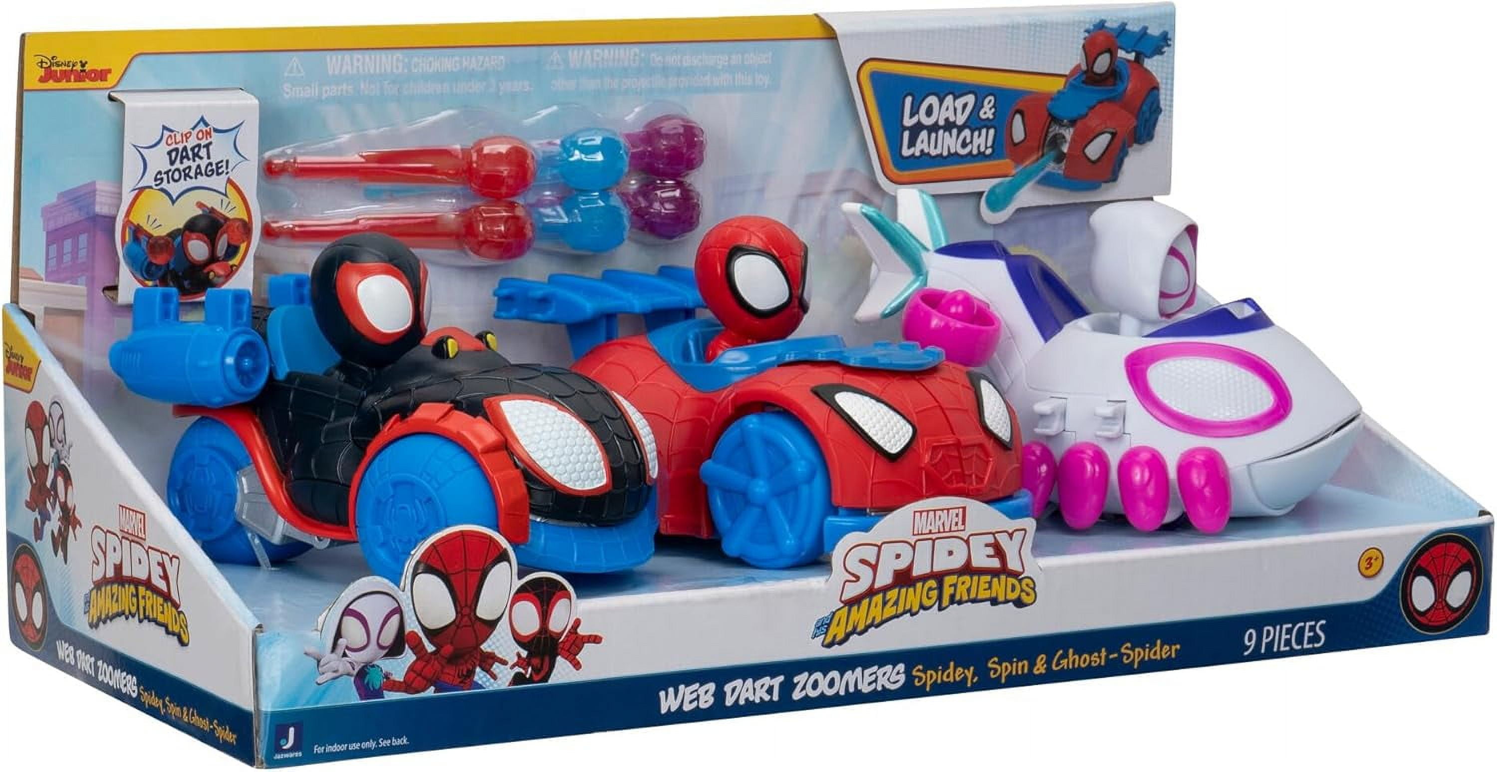 Marvel Spidey & His Amazing Friends Web Dart Zoomers 3-Pack Set ...