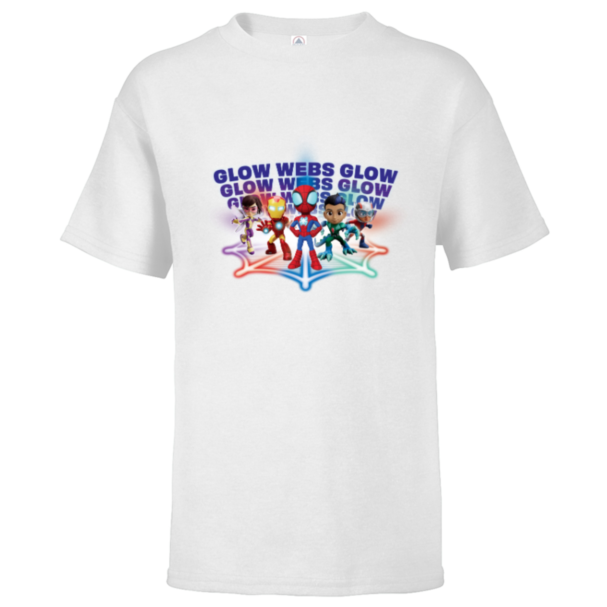 Marvel Spidey and His Amazing Friends Avengers Glow Webs - Short Sleeve ...
