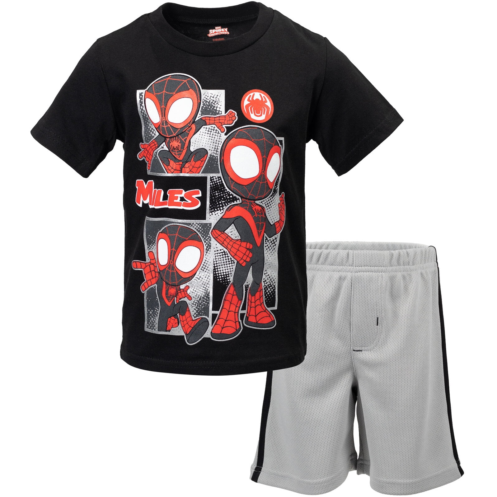 Marvel Spider-Man Kids Clothes: Miles Morales Graphic T-Shirt & Mesh ...