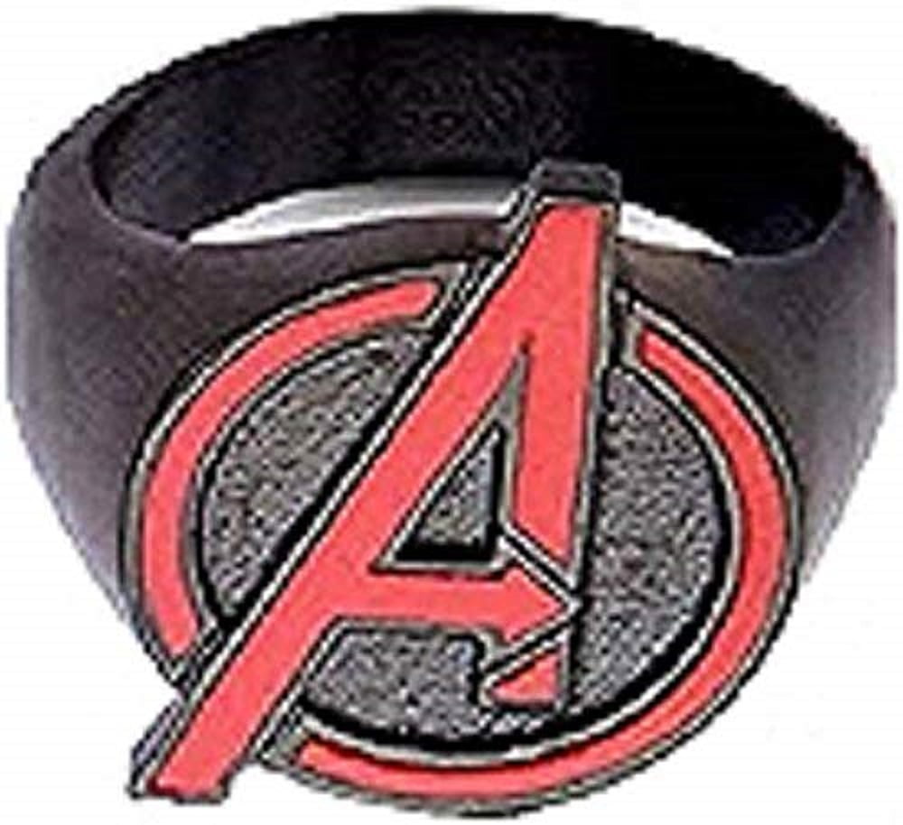 Marvel Studios: Black IP with Red Avengers Logo - Stainless Steel Men's ...